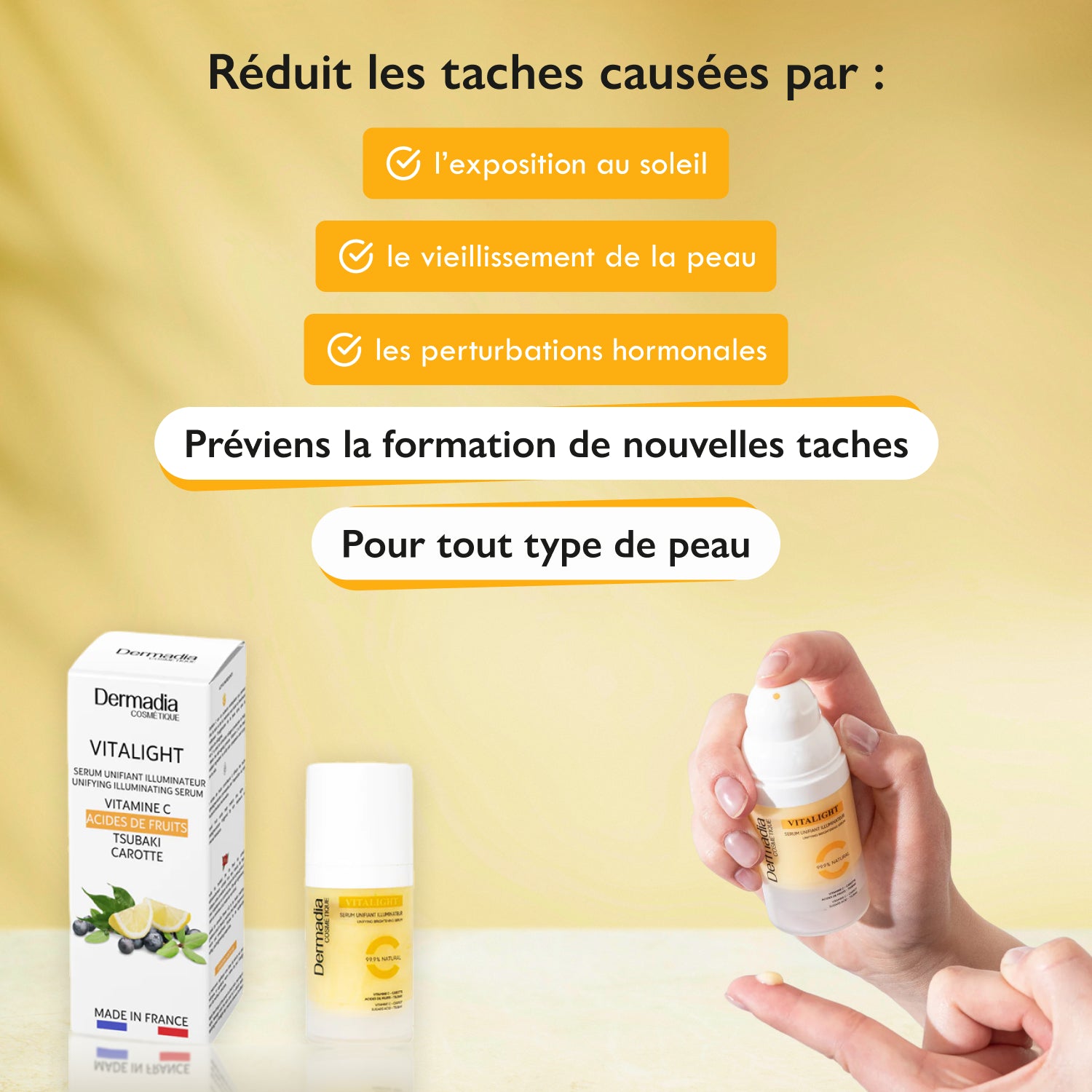 Sérum Anti-taches & Éclaircissant Vitalight – Dermadia